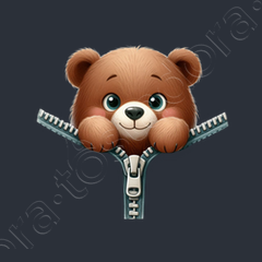 Teddy bear with zipper store