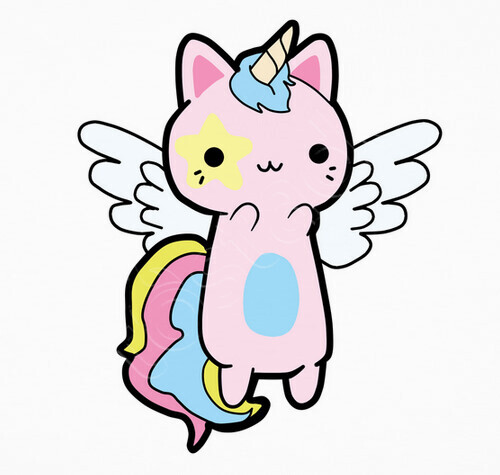 Camiseta Gato Unicornio Rosa Kawaii Nº 1537432 Camisetas Latostadora